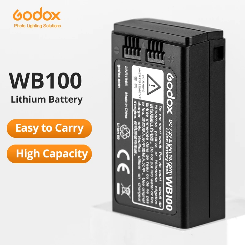 Godox Ad100pro Wb100 Li-ion Battery Pack For Godox Ad100pro Flash ...