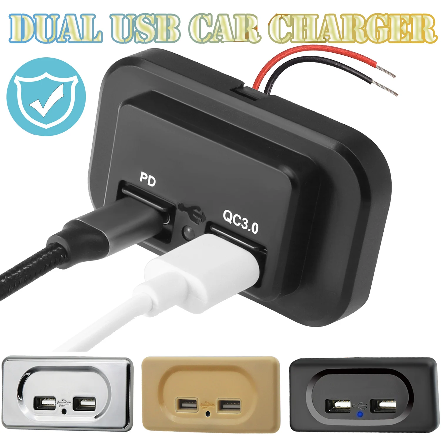 12v-24v-Dual-USB-3-1-Car-Camper-Fast-Charging-Socket-Power-Outlet-Panel ...