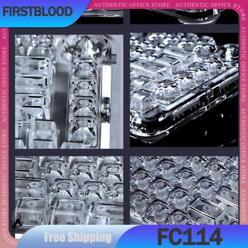 Firstblood-FC114-Mechanical-Gamer-Keyboard-Transparent-Keycap-114Keys ...