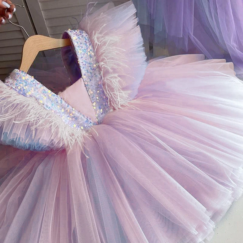 Fancy 12M Baby Unicorn Tutu Gown Girl Sequin Bow 1st Birthday Princess ...