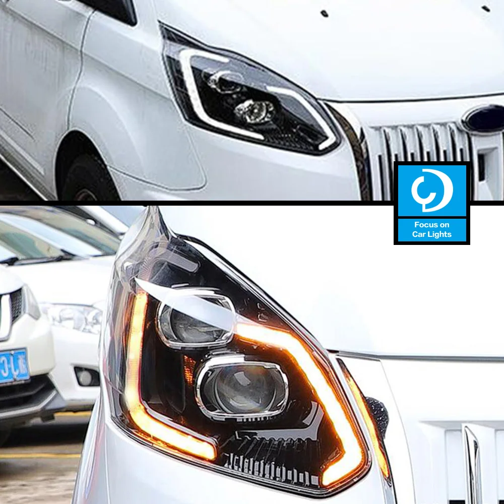 Car-Front-Headlight-For-Ford-Transit-2016-2022-LED-HeadLamp-Styling ...