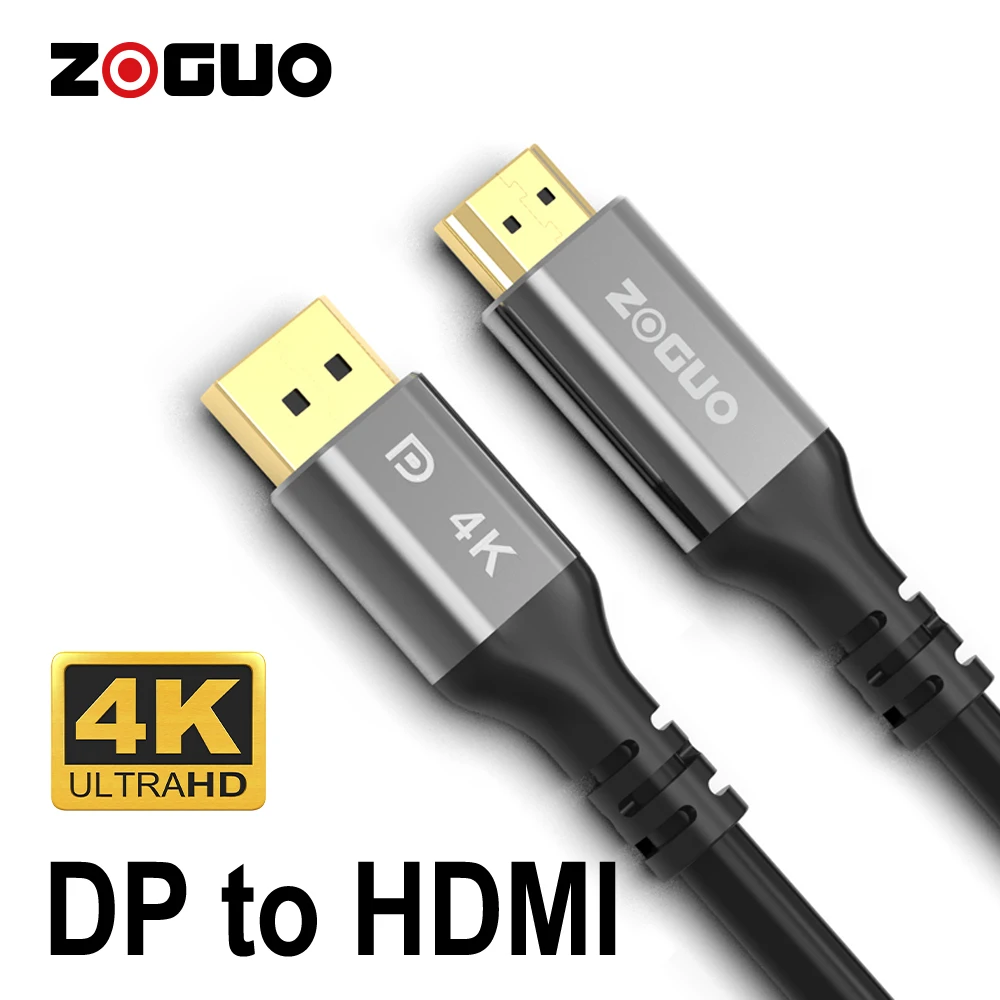 ZOGUO-DP-para-HDMI-4K-30Hz-Cabo-Displayport-Ativo-para-Cabo-HDMI-4K ...