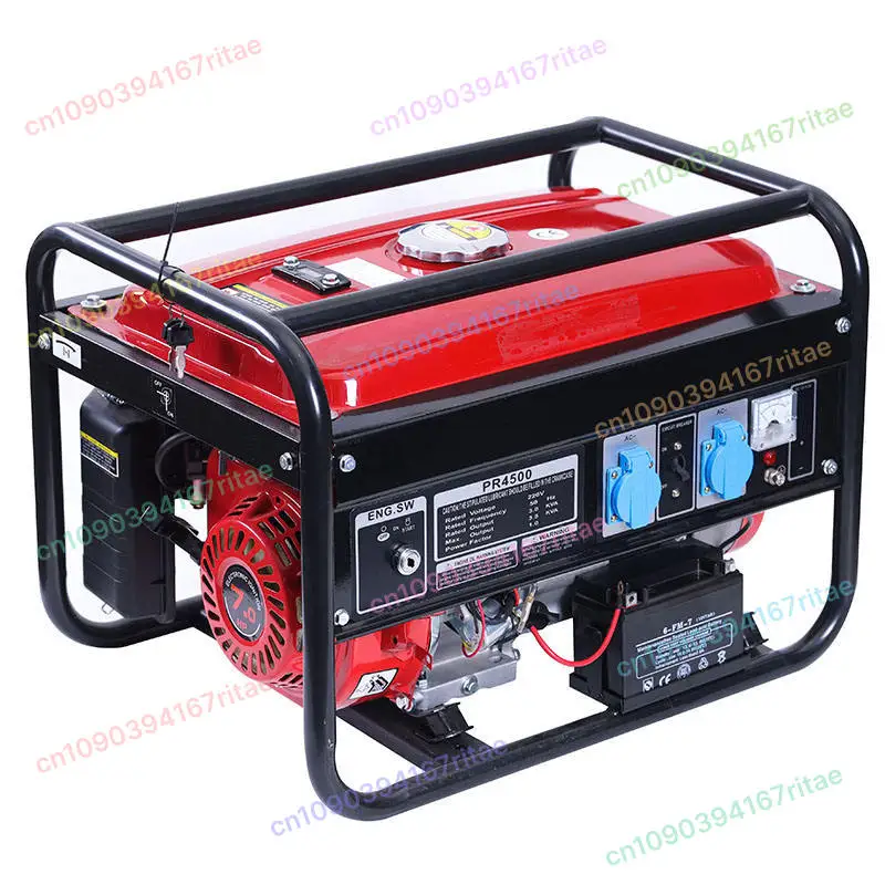 220V 5KW 15HP Household Outdoor Electric Start Generator 1 cylinde 4 ...