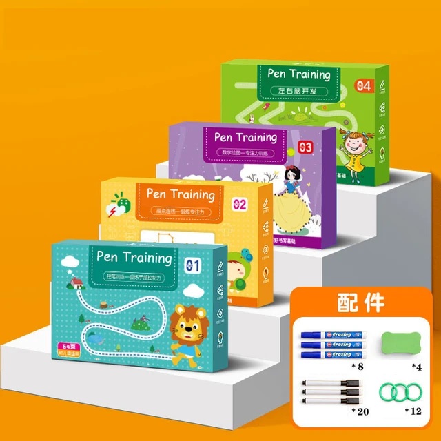 Montessori Children Educational Drawing Pen Control Training Color ...