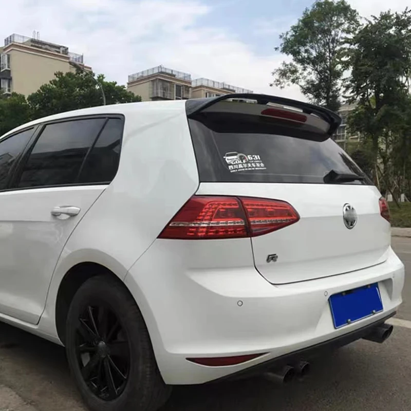 For-Golf-7-MK7-rear-roof-spoiler-fender-carbon-black-sports ...
