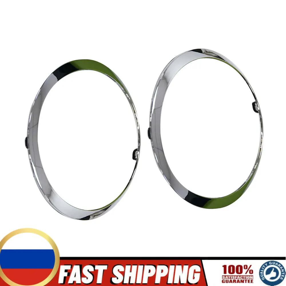 2Pcs-Car-Headlight-Ring-Bezel-Trim-Surround-Cover-For-BMW-Mini-Cooper ...