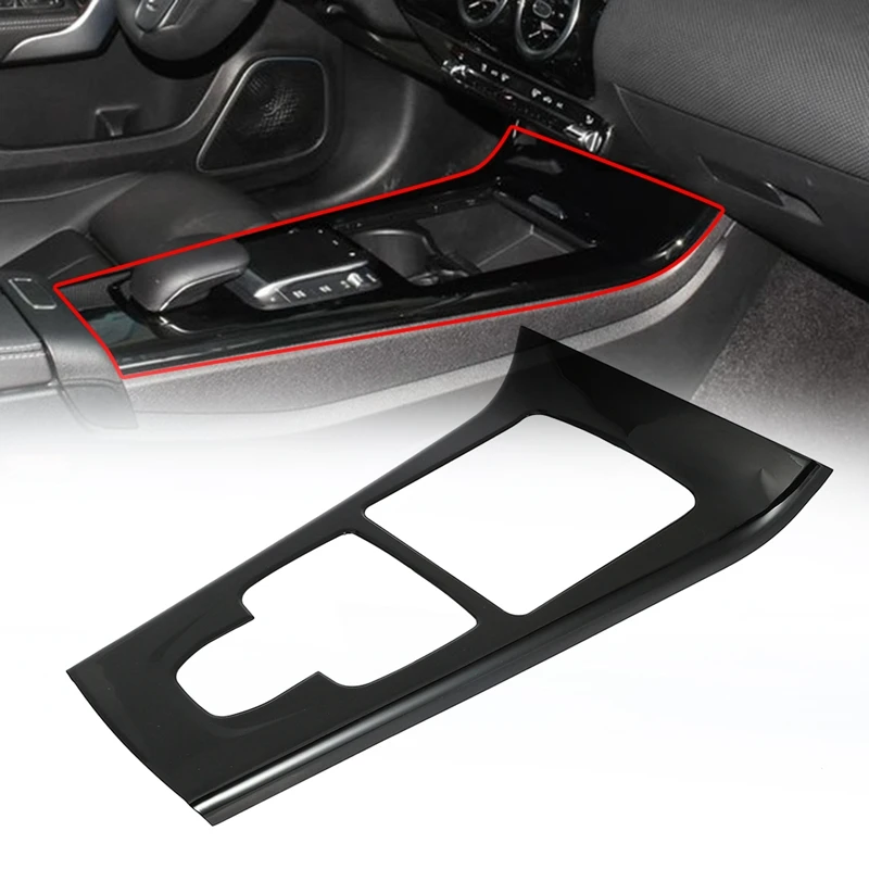 Glossy-Black-Car-Center-Console-Panel-Protection-Frame-Cover-For ...
