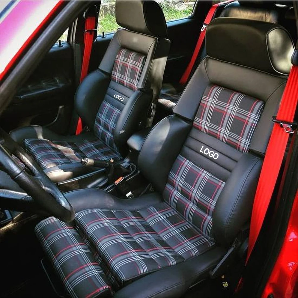 New JDM 1Meter Checkered Seat Fabric Fashion Racing Car Styling Vintage ...