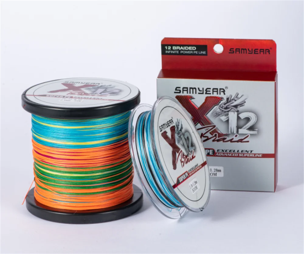500M Saltwater 12 Threads PE Fishing Line Braided 18-88LB Smooth ...
