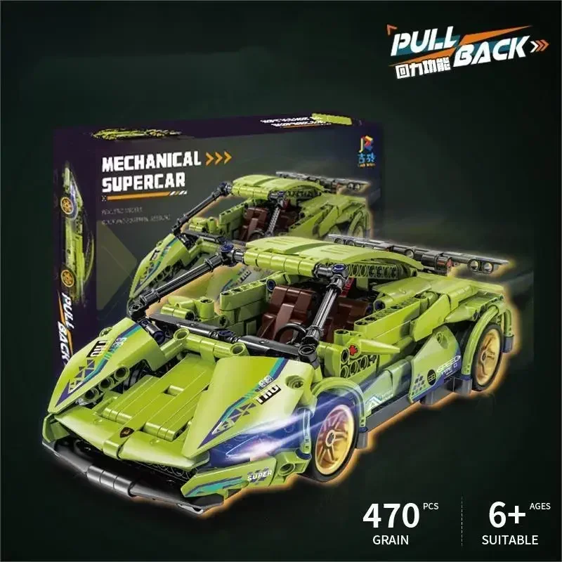 Technical-Super-Racing-Car-Model-Building-Blocks-Automobile-Pull-Back ...