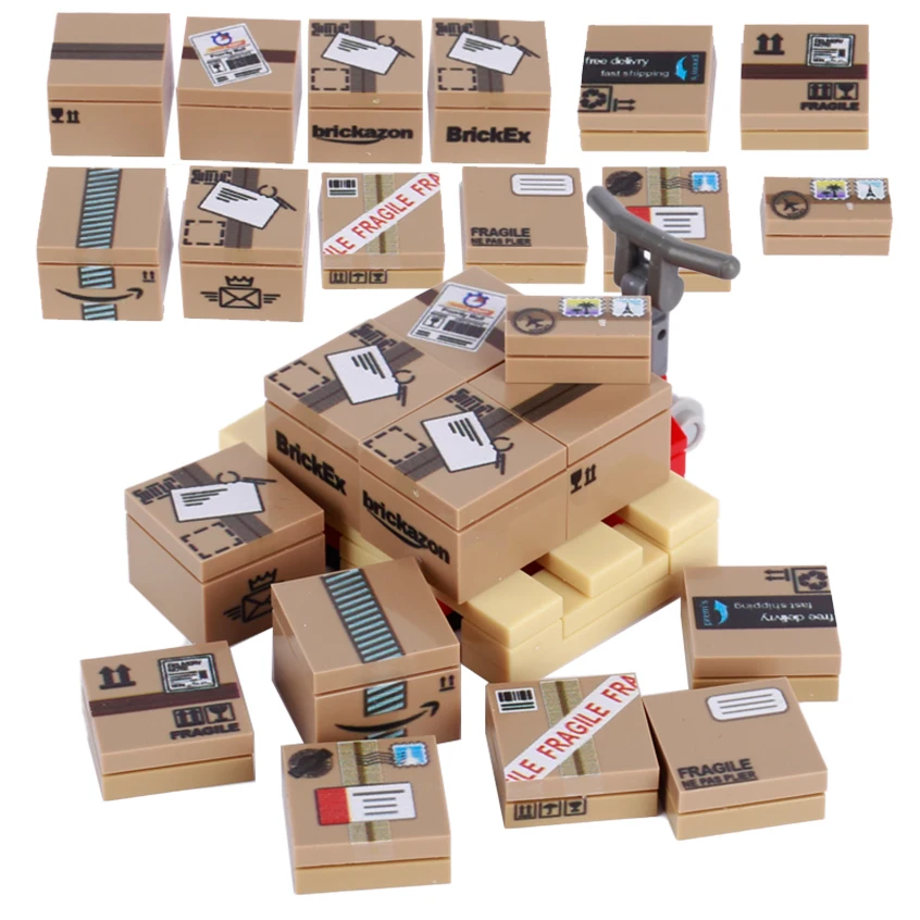 MOC-City-Pushcart-Express-Platform-Cart-Building-Blocks-Kit-Carton-Box ...