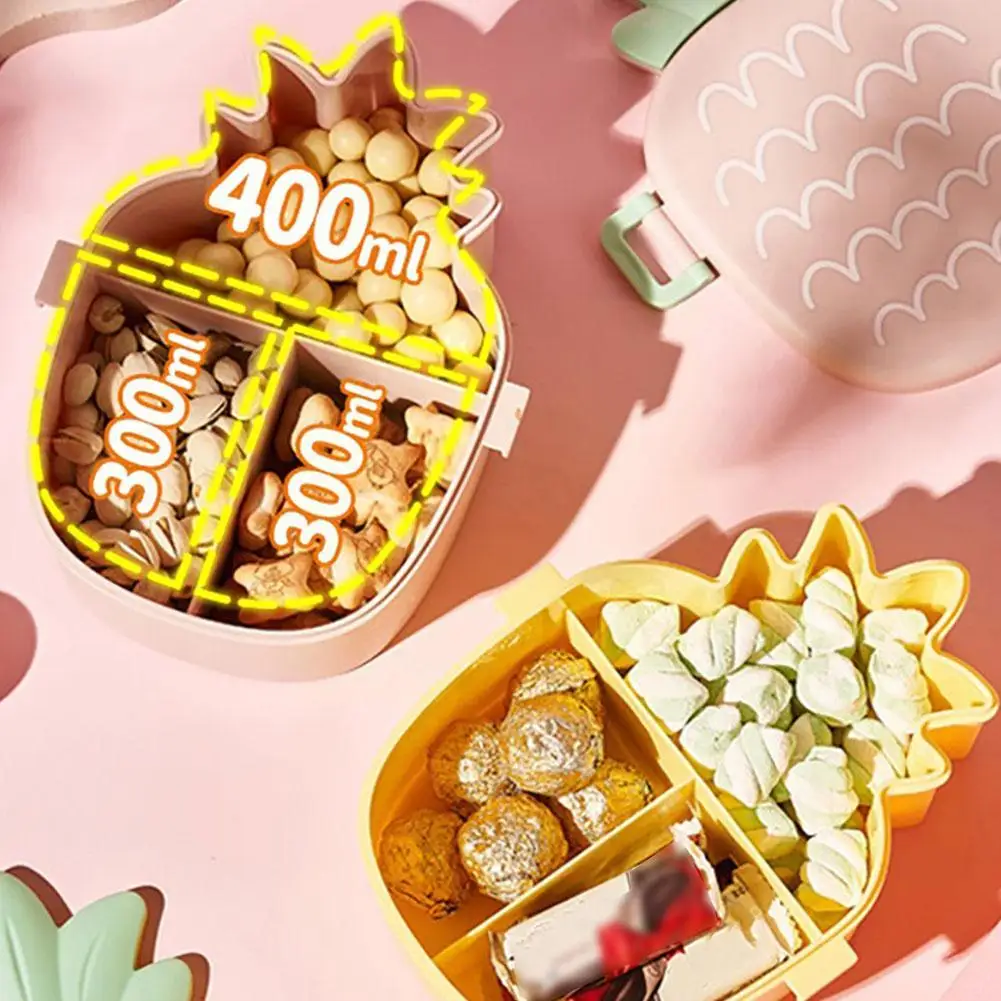 Pineapple-Shaped-Lunch-Box-Sandwiches-Fruits-Snack-School-Bento-Nut ...