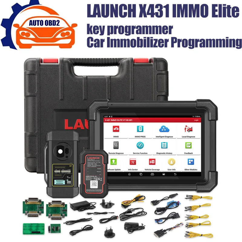 Launch X431 Immo Elite Key Programmer Anti-theft Matching Obd2 Diagnostic All System 15+ Reset ...
