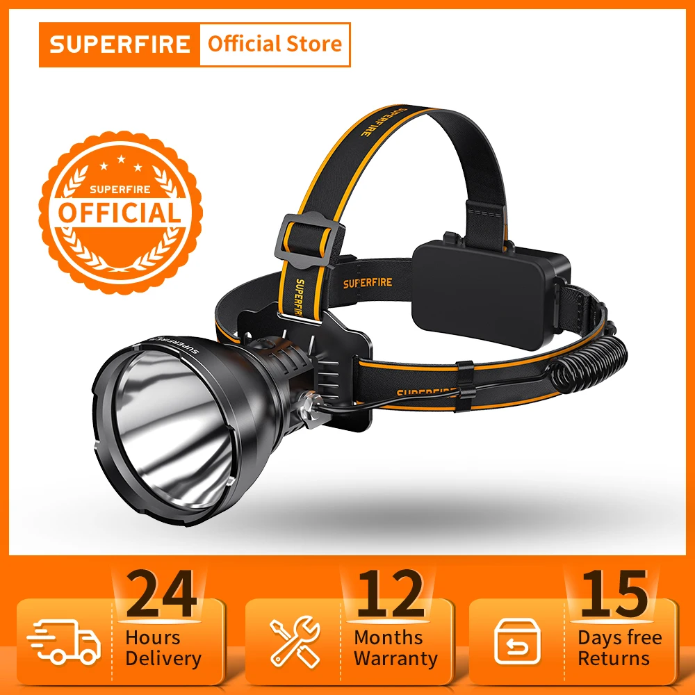 SUPERFIRE-HL60-XHP90-Super-Bright-USB-C-Rechargeable-Headlamp-Portable ...