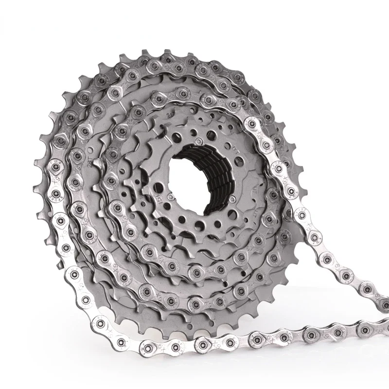 NEW-Bicycle-Chain-6-7-8-9-27-Speed-Carbon-Steel-Silver-Plating-Mountain ...