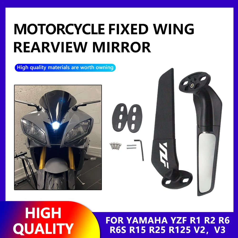 FOR-YAMAHA-YZF-R6-R1-R25-R3-R125-R15-motorcycle-rearview-mirror ...