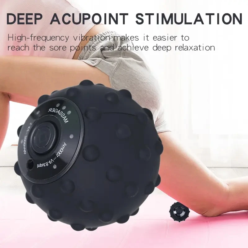 Vibrating Massage Ball- Deep Tissue Massager Muscle Therapy For Foot ...