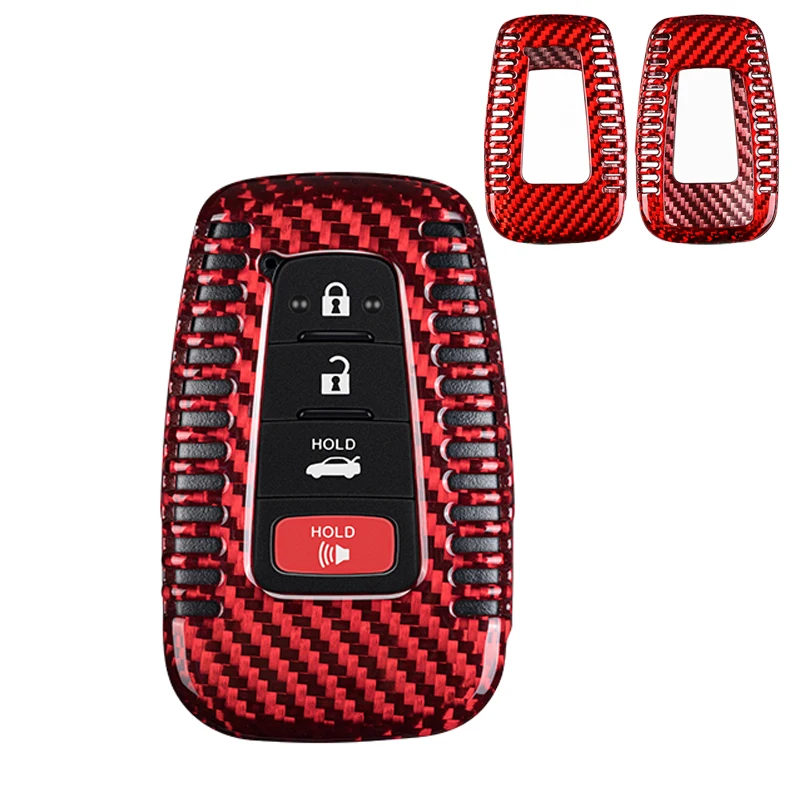 Carbon-Fiber-Key-Fob-Case-Cover-Protector-for-2018-2024-Toyota-RAV4 ...