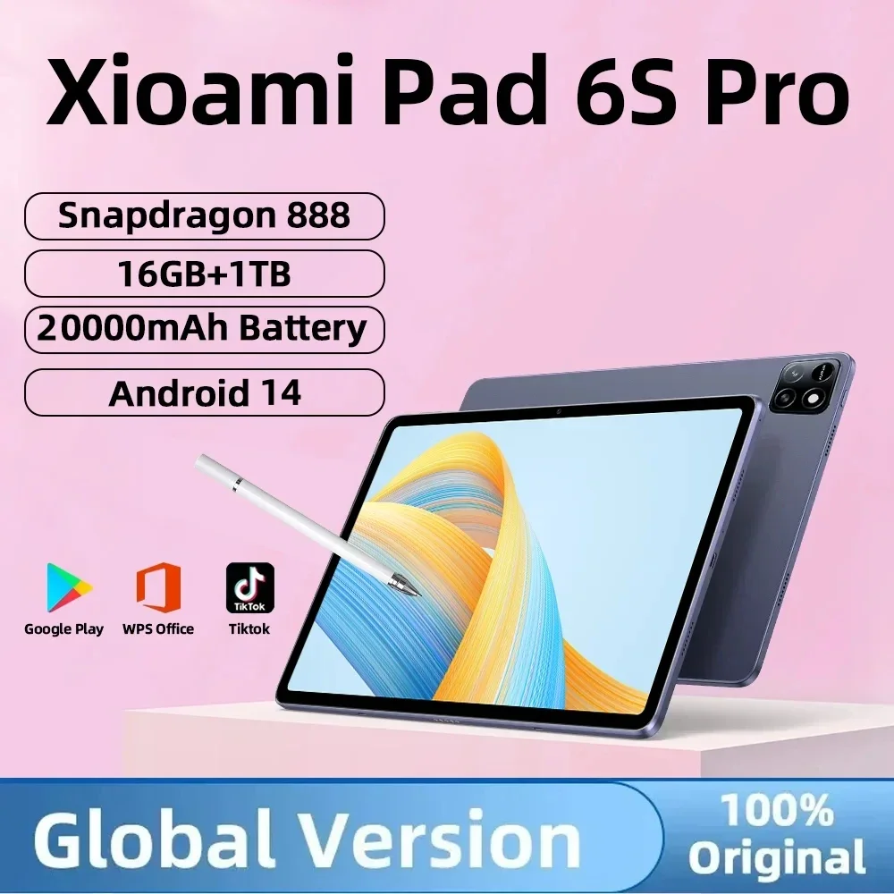 Global-Version-Original-Pad-6S-Pro-HD-4K-Android-14-0-Snapdragon-888 ...