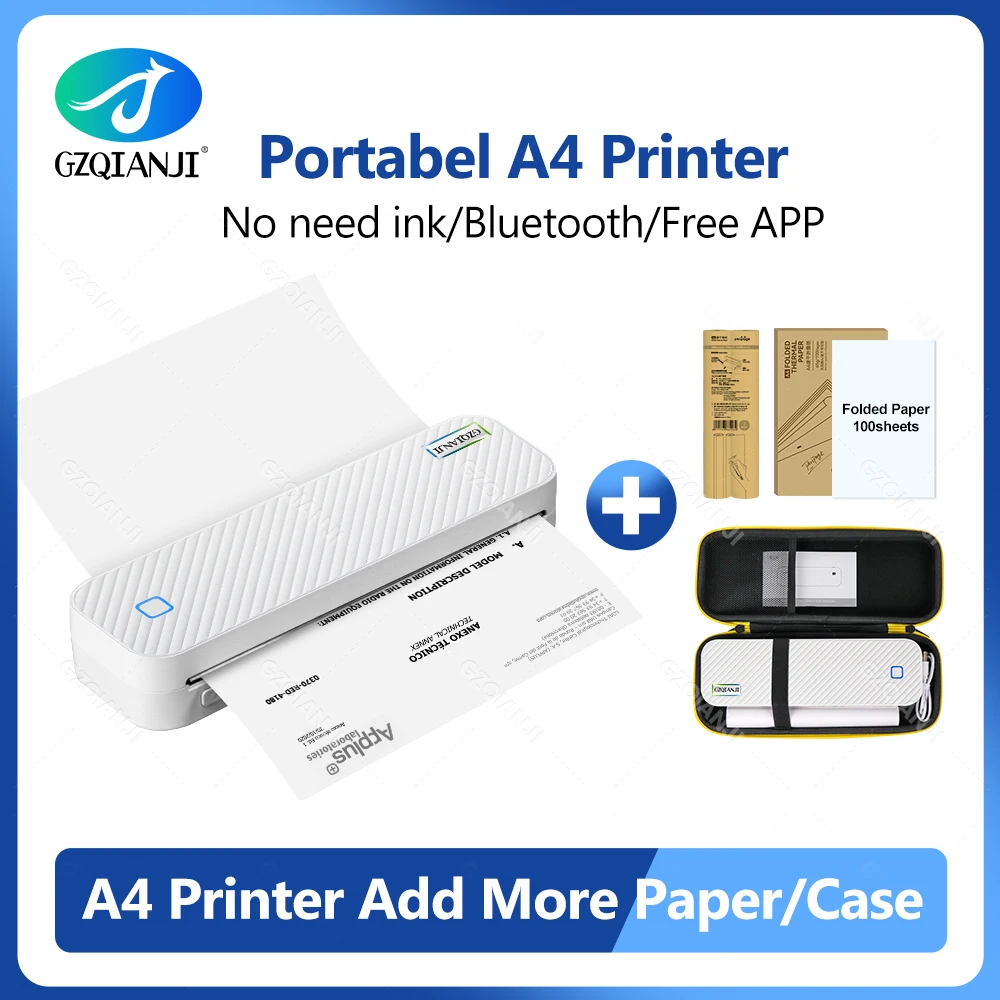 Inkless-Portable-A4-Thermal-Printer-Bluetooth-PDF-Excel-Word-Document ...