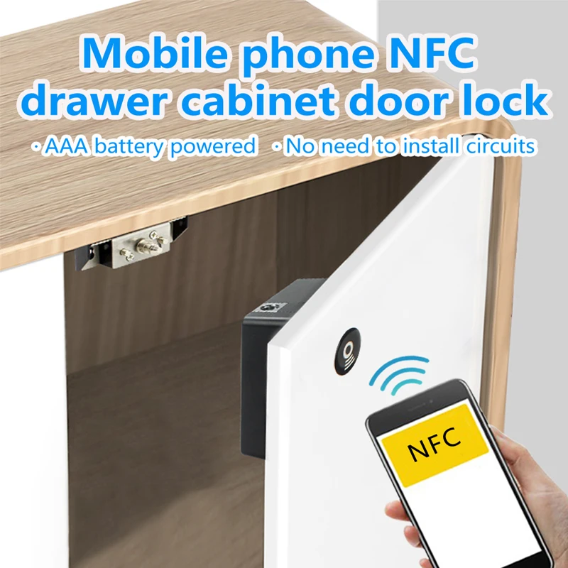Mobile-phone-NFC-smart-drawer-cabinet-door-lock-RFID-electronic-lock-IC ...