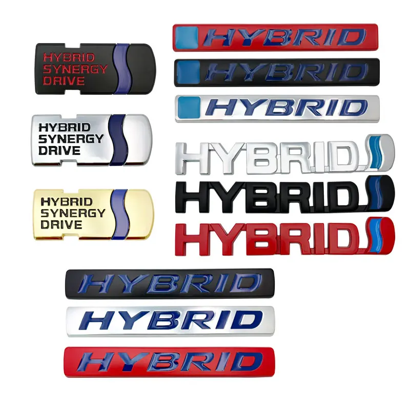3D-Metal-HYBRID-Car-Rear-Bumper-Trunk-Letter-Badge-Front-Door-Side ...