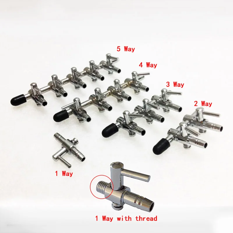 1 2 3 4 5 Way Stainless Steel Aquarium Tank Air Pump Air Flow Splitter ...