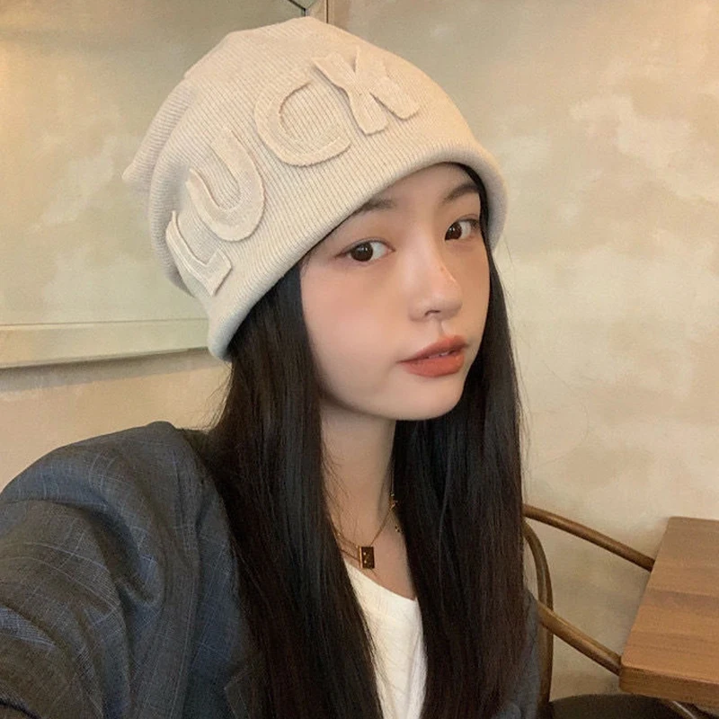 Alphabet-Ear-Protection-Head-Wrapping-Stacked-Cap-Fashionable-Japanese ...