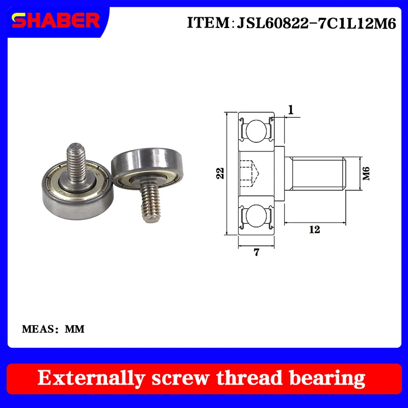 SHABER-Supply-threaded-special-guide-pulley-JSL60822-7C1L12M6-external ...