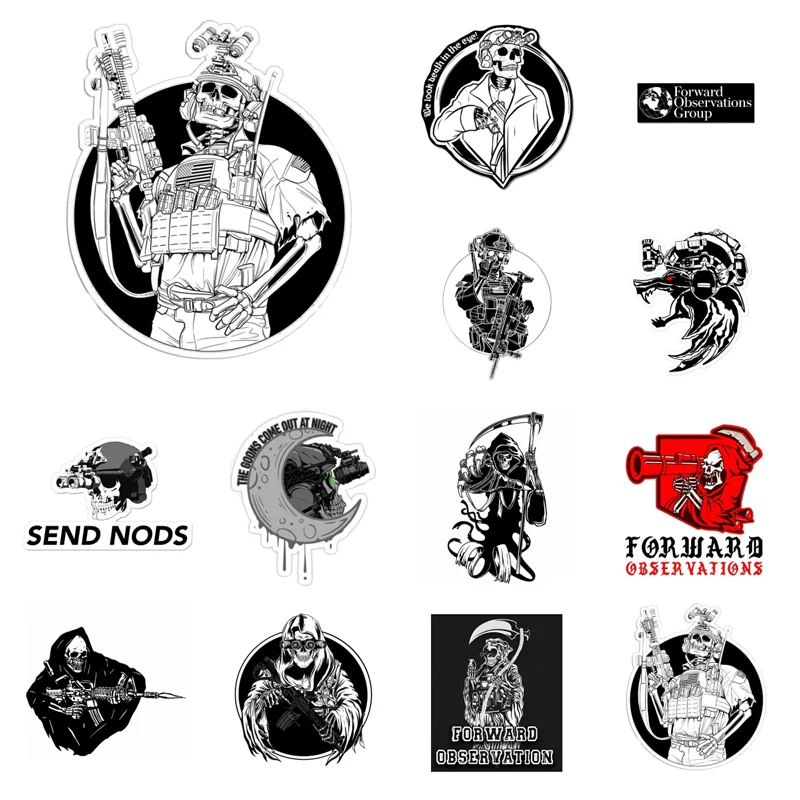 10pcs 8CM Wholesal Vinyl Decals Stickers Tactical Accessories Decal ...