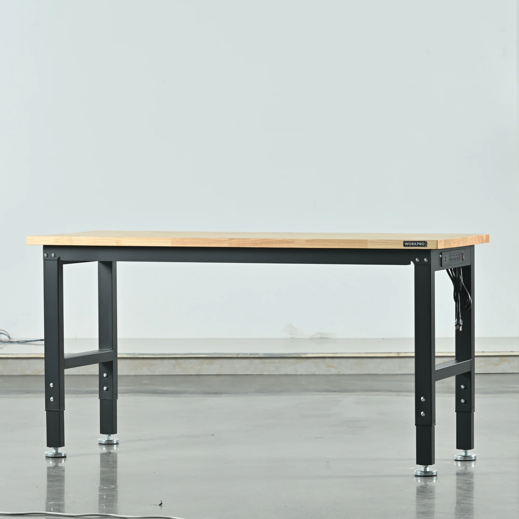 48-Adjustable-Multifunctional-Workbench-Rubber-Wood-Top-Heavy-Duty ...