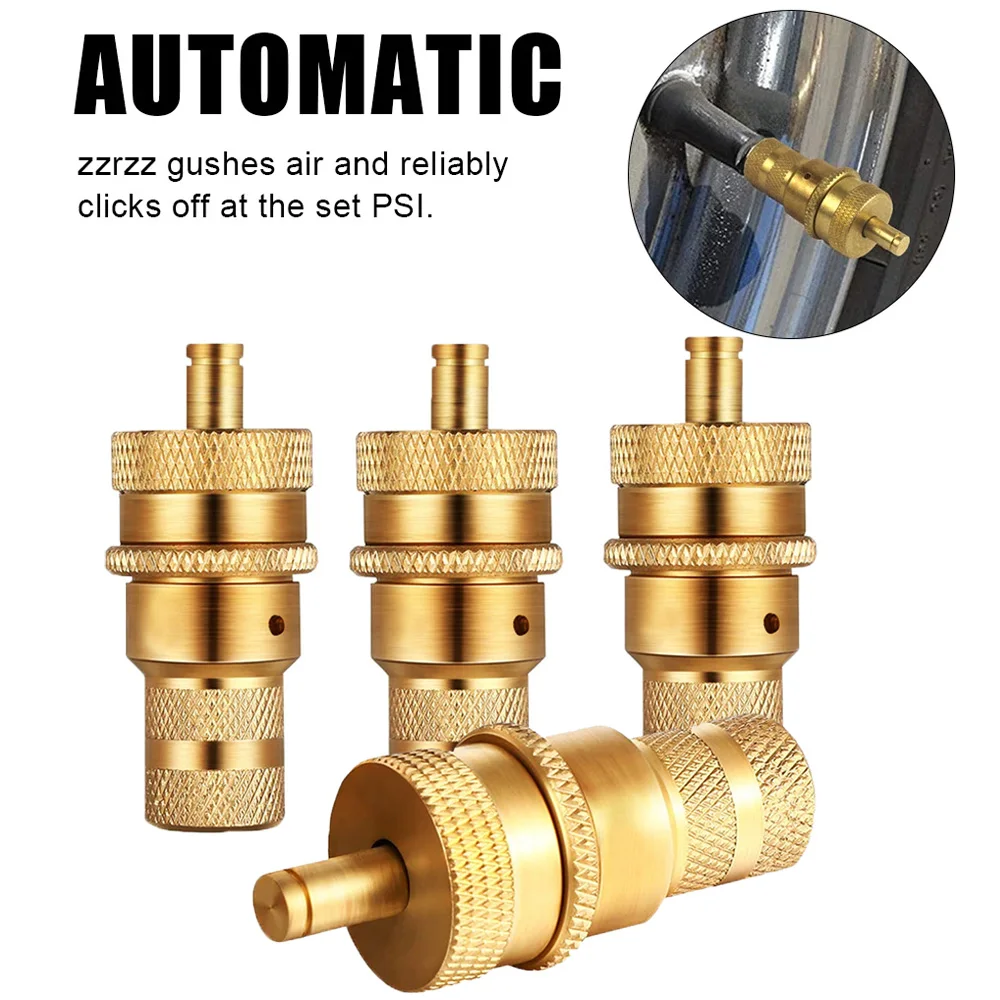 4pcs Offroad Brass Tire Deflators Kit Universal Automatic 6 30psi Tyre ...