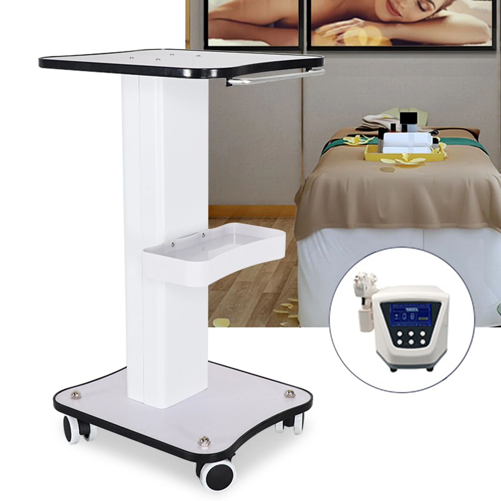 Chariot-roulant-pour-table-de-salon-support-de-beaut-chariot-de-spa ...