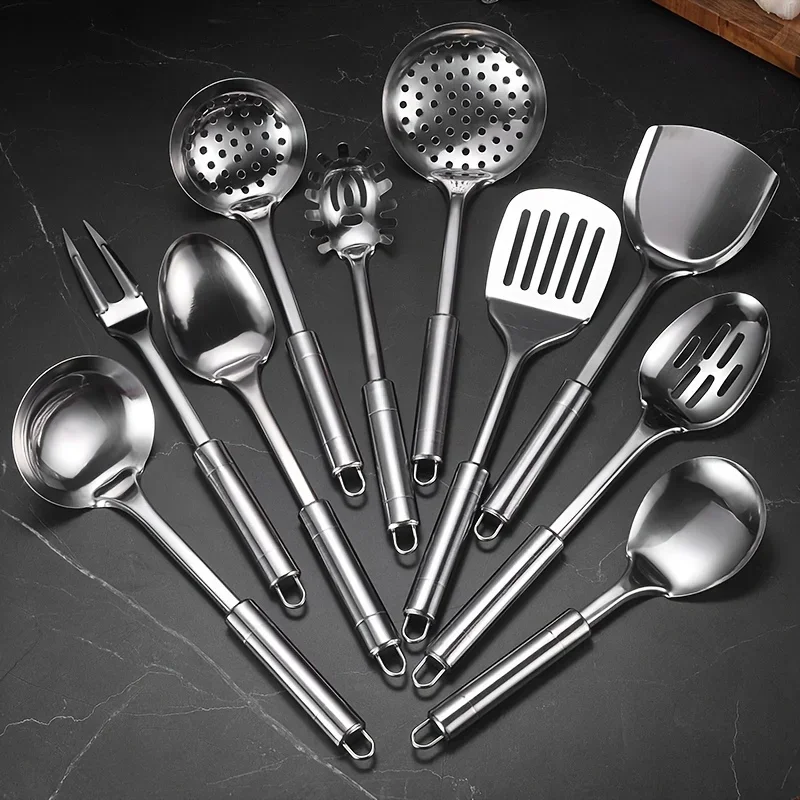 10pcs/set, Stainless Stell Utensil Set, Kitchen Utensil Set, Safety ...