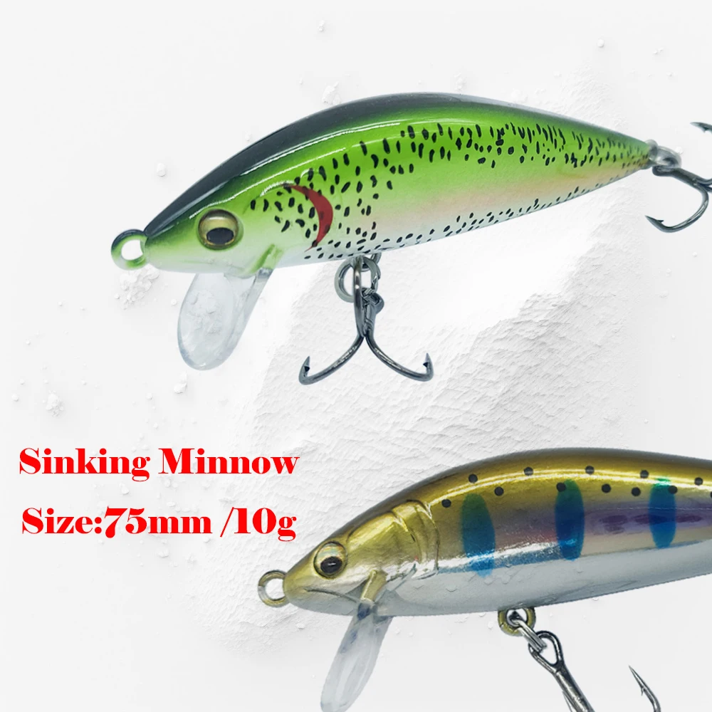 Minnow-Lure-Sinking-Wobbler-Long-Casting-Lures-75mm-10g-Freshwater ...