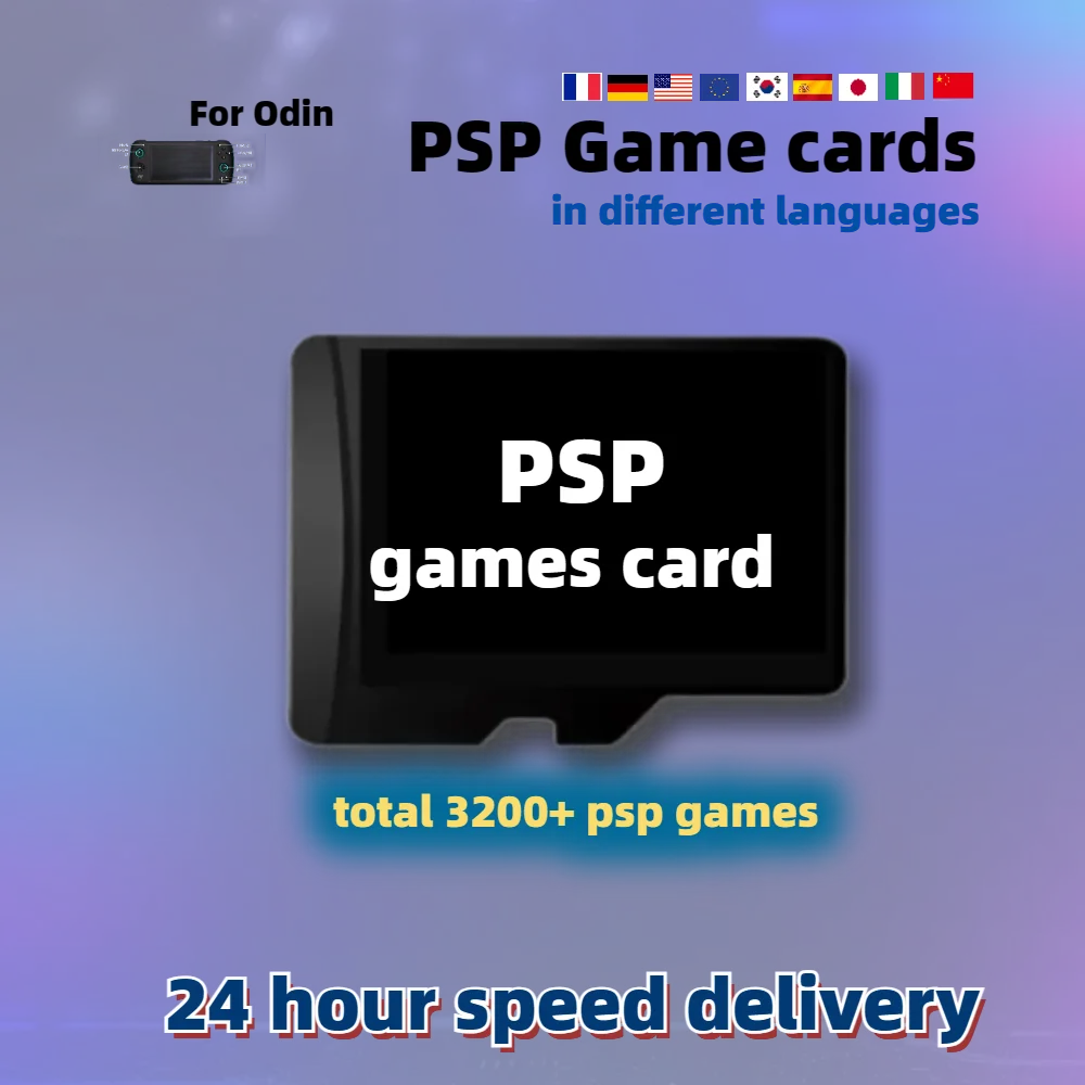 Odin PSP Games Card All Language Version TF Box USA Europe Japan France ...