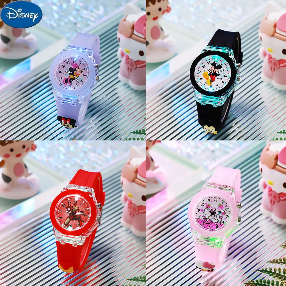 Disney-Mickey-Mouse-Girls-Watches-Children-Silicone-Strap-Colorful ...
