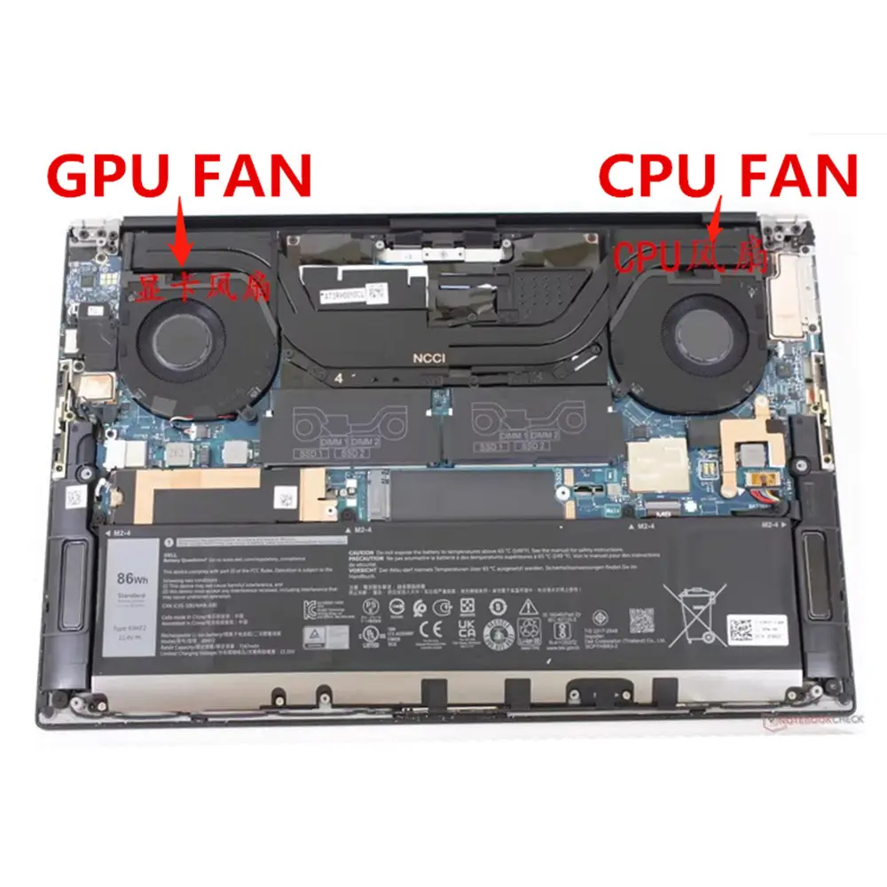 Computer CPU Fans For DELL XPS15 9520 Precision 5570 Cooling FAN ...
