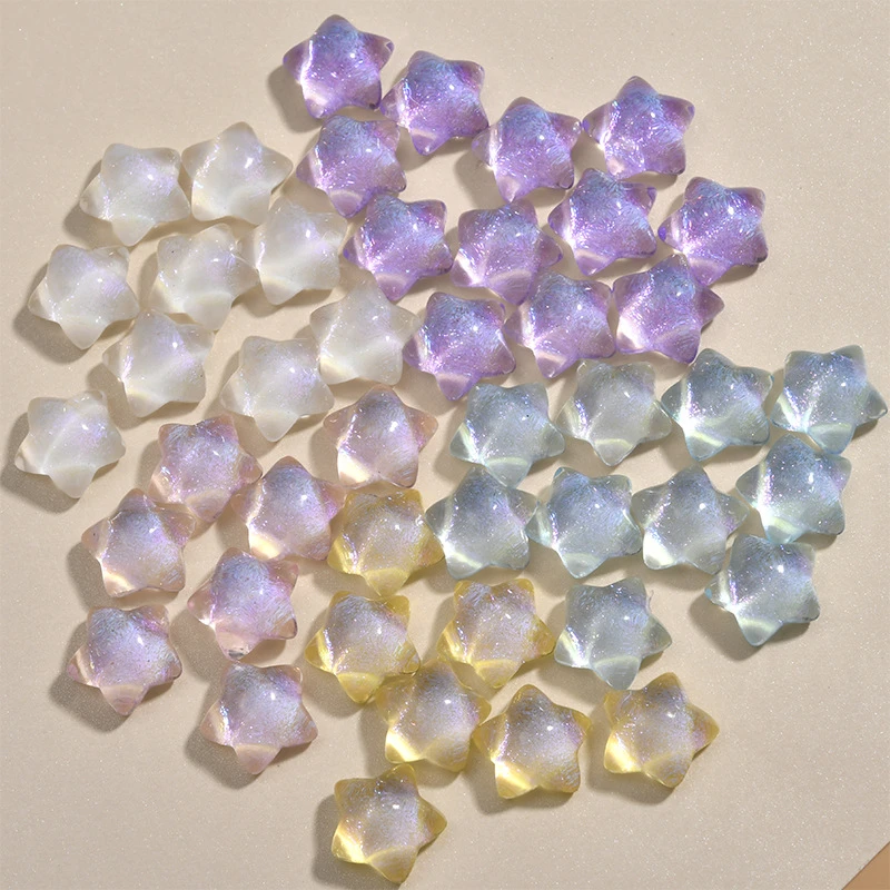 Beads Star Resin Jewelry | Candy Color Star Bead | Five Point Star ...
