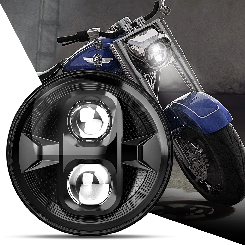 Universal Motorcycle 7 Inch Led Headlight for Harley Davidson Softail ...
