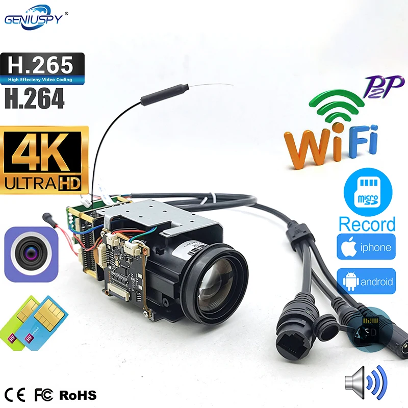 Camhi-Wifi-Mini-18X-Auto-Focus-IMX415-8MP-4K-ZOOM-RTSP-IP-Camera-Module ...