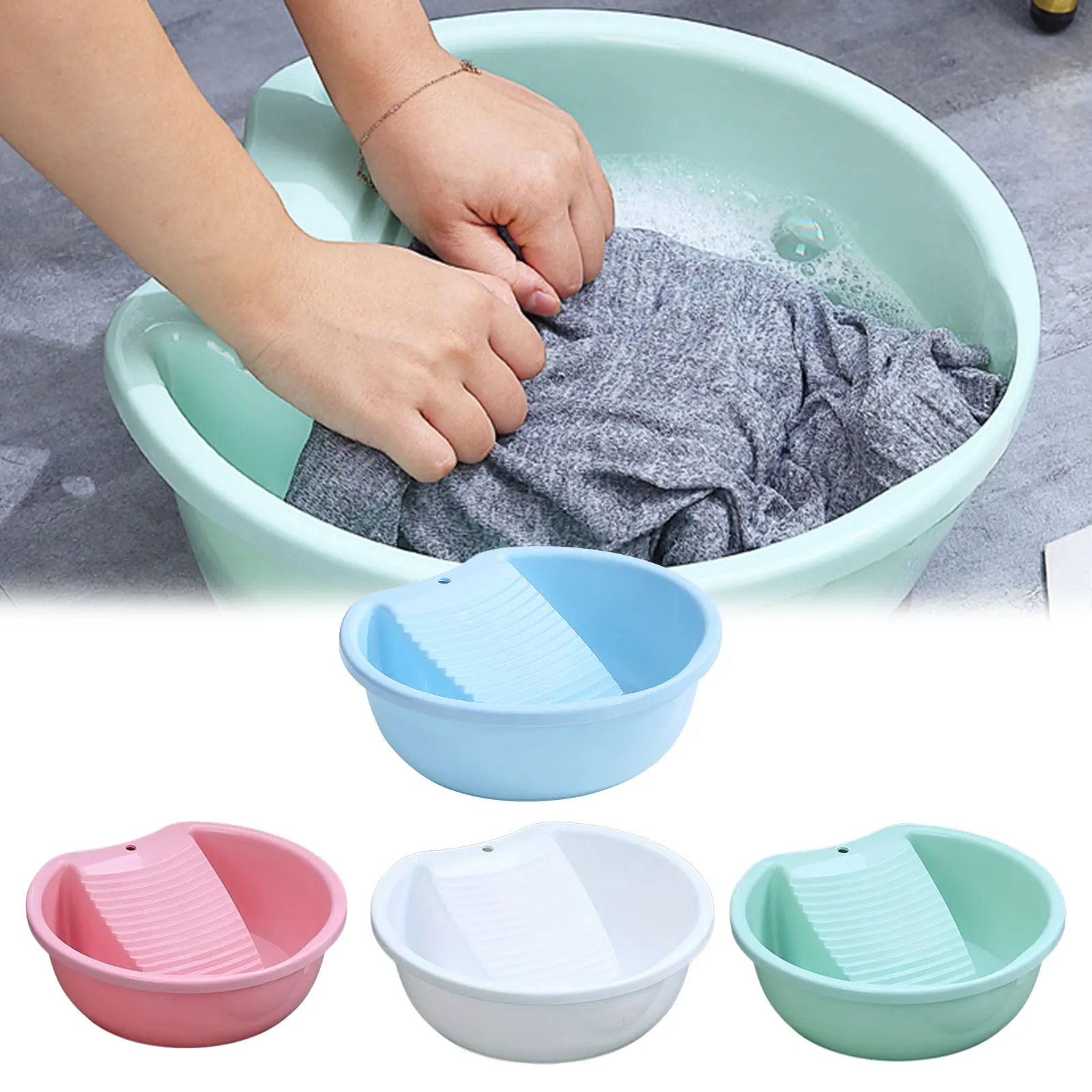 Washboard-Basin-Convenient-Non-Slip-Plastic-Washboard-Washing-Clothes ...