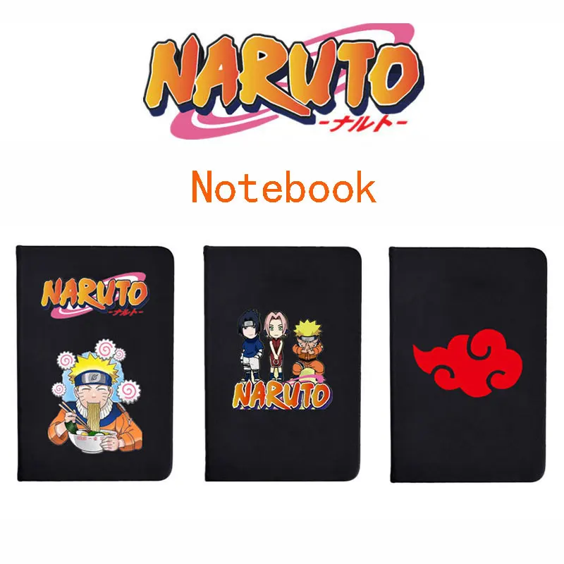 Naruto Notebook Anime Uzumaki Notepad Diary Black Writing Book Students ...