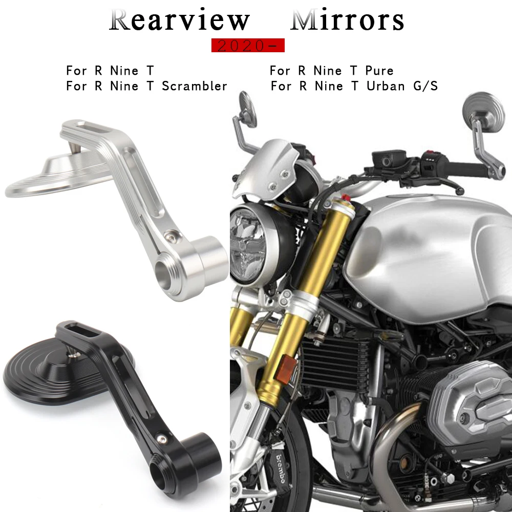 New-Motorcycle-Round-Handlebar-Bar-End-Rear-View-Mirrors-For-BMW-R9T ...
