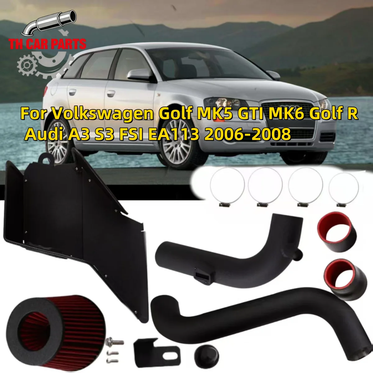 Cold Air Intake System for VW Golf MK5 GTI MK6 Golf R Audi A3 S3 FSI ...