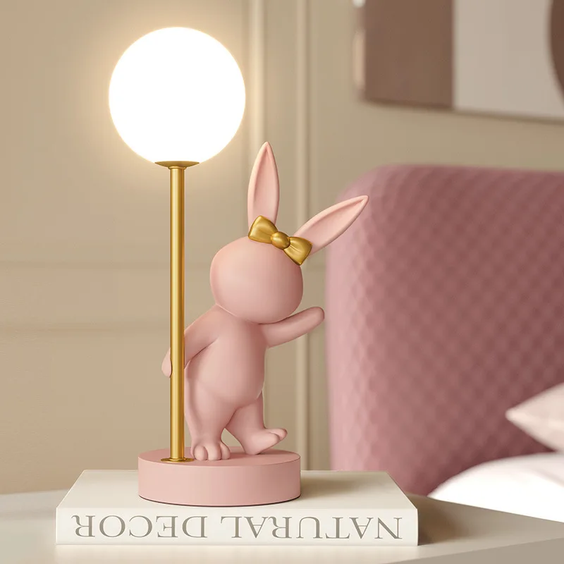 Nordic-Pink-Rabbit-Table-Lamp-Atmosfera-Night-Light-Luxo-Anivers-rio ...