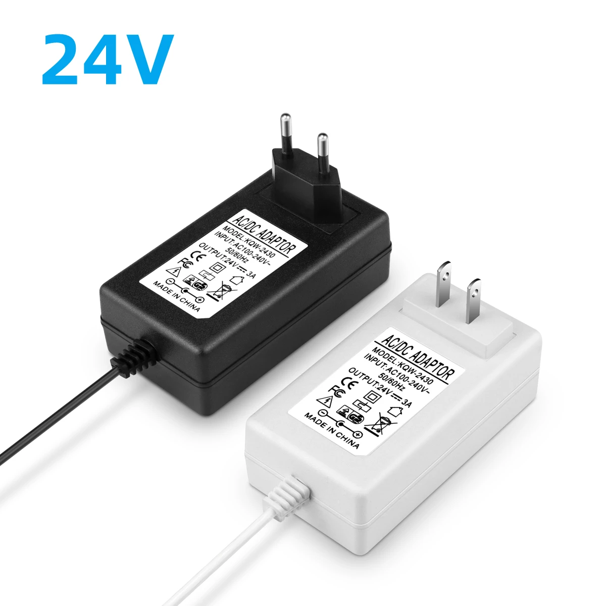AC 110-240V To DC 24V 2A 3A Supply Charger Converter Switch LED Driver ...