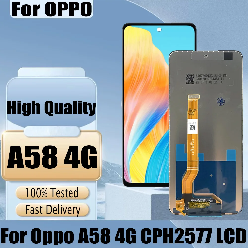 High Quality For OPPO A58 4G LCD CPH2577 Display Screen Touch Panel ...