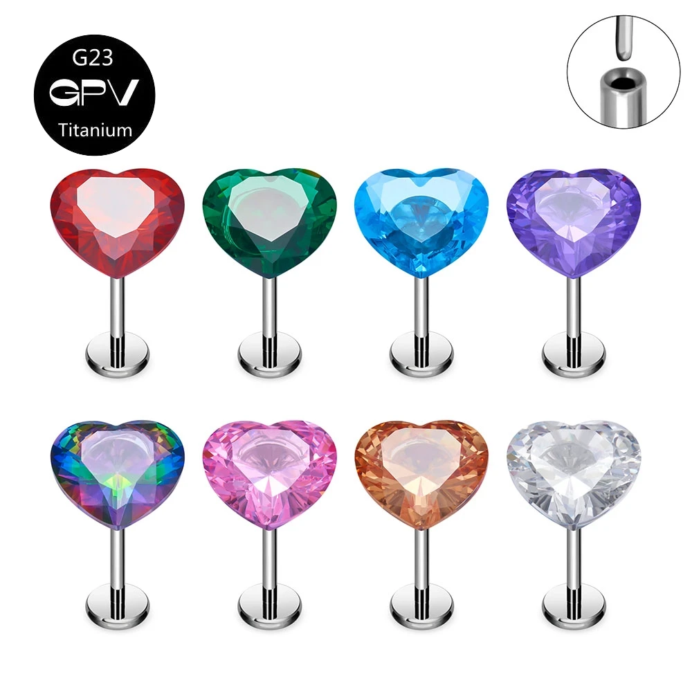 Wholesale-ASTM-G23-Titanium-Heart-ZC-Insertion-Earrings-20G-18G-16G ...
