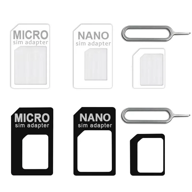 Nano SIM Card to Micro Adapter 4 In 1 SIM Card Convert Micro Sim ...